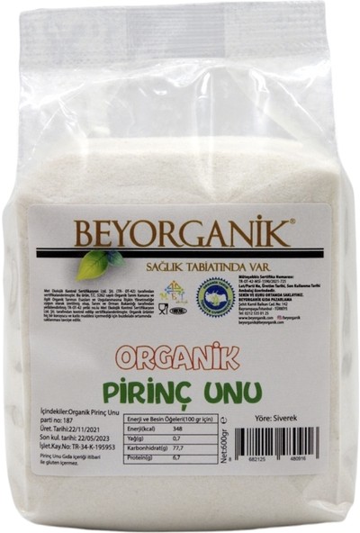 Beyorganik Organik Bebek Pirinç Unu 600GR Beyorganik Organik Bebek Pirinç Unu 600GR