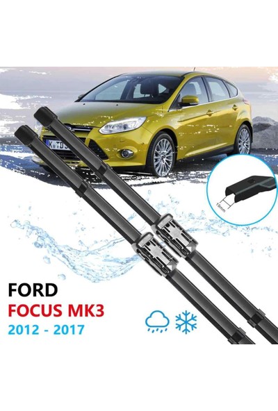 Ford Focus 3 Ön Cam Silecek Süpürgesi Takımı 2012--2018 Ford Focus 3 Ön Cam Silecek Süpürgesi Takımı 2012--2018