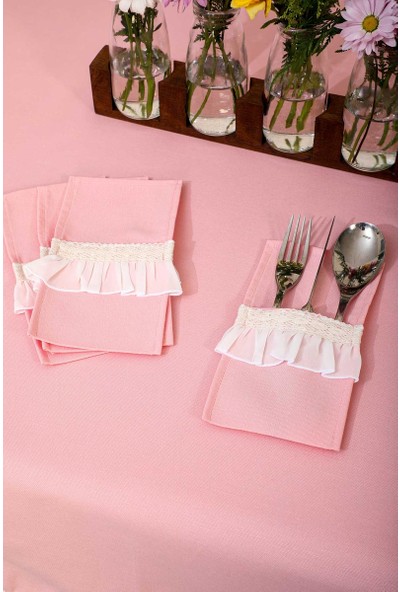 2 Li Amerikan Servis Çatal Bıçak Kaşık Kılıfı Pudra