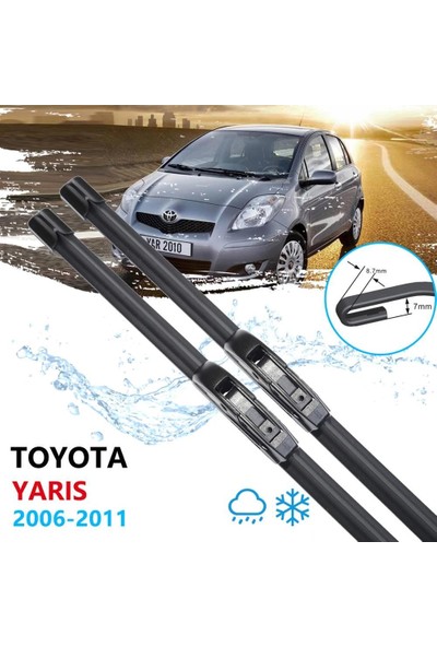 Toyota Yaris Ön Cam Muz Silecek Takımı 2006--2011 Toyota Yaris Ön Cam Muz Silecek Takımı 2006--2011