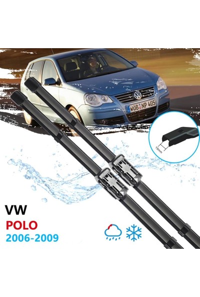 Volkswagen Polo Ön Cam Muz Silecek Takımı 2006--2009 Volkswagen Polo Ön Cam Muz Silecek Takımı 2006--2009