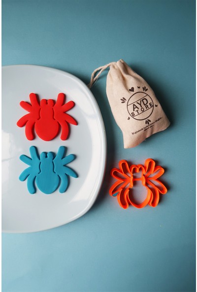 444 Marka Örümcek Kurabiye Kalıbı Hayvan Kurabiye Kalıbı Örümcek Hamur Kesici Şekillendirici Kalıbı