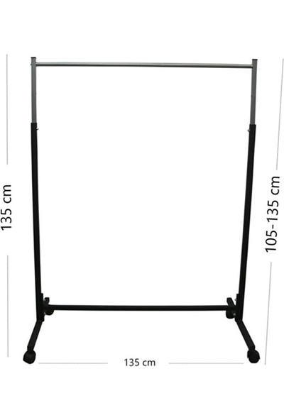 Aslan Store Tekerlekli Stand Askılık (Eşek) Stant Siyah Aslan Store Tekerlekli Stand Askılık (Eşek) Stant Siyah