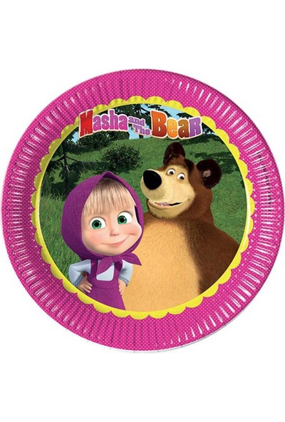 Partishop.net Masha ve Koca Ayı Kağıt Tabak