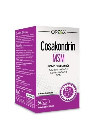 Cosakondrin Msm 60 Tablet Yeni Kutu SKT:10/2023 Cosakondrin Msm 60 Tablet Yeni Kutu SKT:10/2023