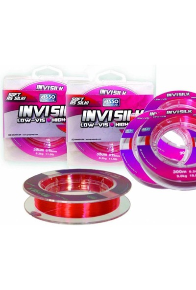 Asso Invisilk Surf Casting Kırmızı Misina 300 mt Asso Invisilk Surf Casting Kırmızı Misina 300 mt