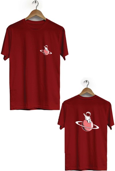 Hero Tasarım Saturn Ön Arka Baskılı Kısa Kol Tişört BLL1935 Bordo Xl Hero Tasarım Saturn Ön Arka Baskılı Kısa Kol Tişört BLL1935 Bordo Xl