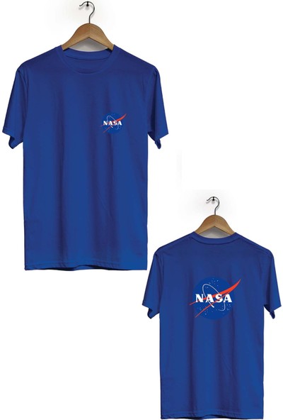 Nasa Ön Arka Baskılı Kısa Kol Tişört BLL1948 Lacivert M Nasa Ön Arka Baskılı Kısa Kol Tişört BLL1948 Lacivert M