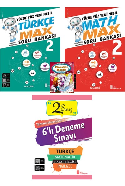 Ata Yayıncılık 2. Sınıf Türkçe Max+Math Max+ 6 ' Lı Deneme Sınavı Ata Yayıncılık 2. Sınıf Türkçe Max+Math Max+ 6 ' Lı Deneme Sınavı