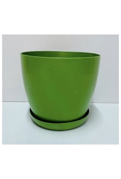 Yeşil Sardunya Saksı 2 No 5.4 Lt Tabaklı