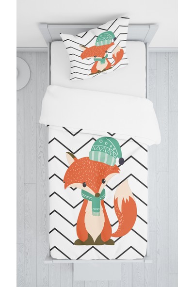 Evmila Dekoratif Desenli Çocuk Yatak Örtüsü