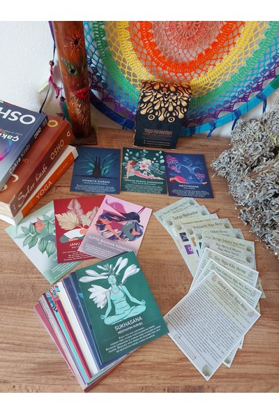 Yoga Kartları 80 Yoga Hareketleri Flower Serisi