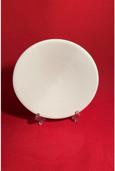 Mkseramik Merteban Tabak Bisküvi Seramik Çini - Boyamaya Hazır Seramik Tabak - 6'lı Set