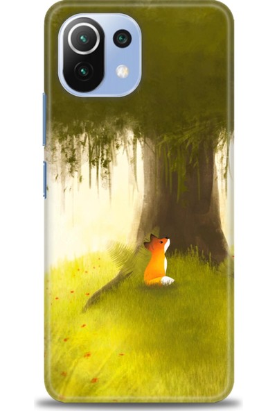 Noprin Xiaomi Mi 11 Lite Kılıf Hd Baskılı Kılıf - Fox Tree