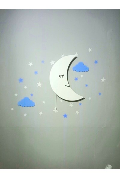 Decolove Çocuk Duvar Lambası ve Sticker Seti Gece Aydınlatması Aydede Decolove Çocuk Duvar Lambası ve Sticker Seti Gece Aydınlatması Aydede