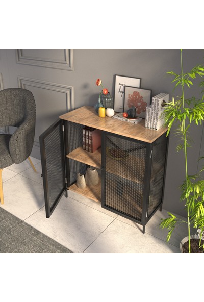 Retodesign Endüstriyel 2 Kapaklı Konsol/ Dresuar 1900