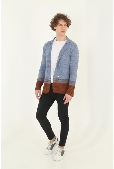 Elm Wear Cep Detaylı Triko Ceket - Indigo Elm Wear Cep Detaylı Triko Ceket - Indigo