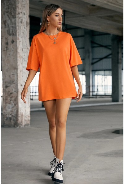 Harmandar Oversize Unisex Baskısız T-Shirt