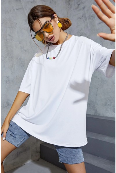 Harmandar Oversize Unisex Baskısız T-Shirt