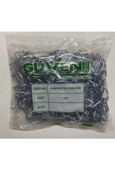 6 mm Güven Yaylı Pim (100 Adet)