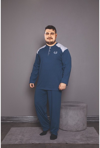 Kmkkombin Erkek Mint Battal Beden Uzunkol Pijama Takımı Kmkkombin Erkek Mint Battal Beden Uzunkol Pijama Takımı