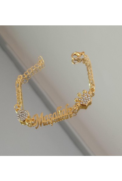 Pleksi Hediyelik Eşya Gold Kaplama Maşallah Bebek Bilekliği