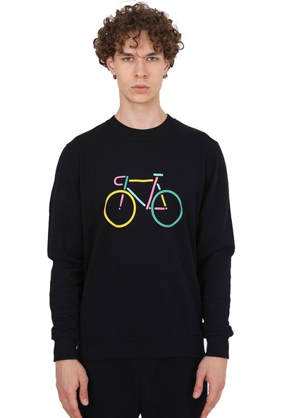 Cool Erkek Lacivert Günlük Stil Sweatshirt JFSTCOOL30-BIKE Cool Erkek Lacivert Günlük Stil Sweatshirt JFSTCOOL30-BIKE