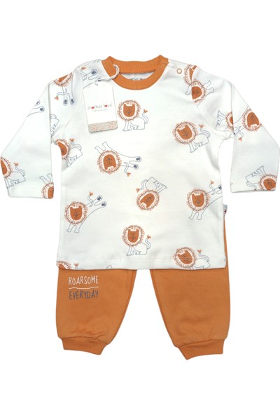 Mother Love Aslan Baskılı %100 Organik 2'li Bebek Takım 6 - 9 Ay Mother Love Aslan Baskılı %100 Organik 2'li Bebek Takım 6 - 9 Ay