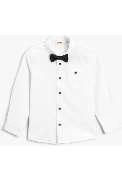 Koton Erkek Çocuk Papyonlu Uzun Kollu Gömlek