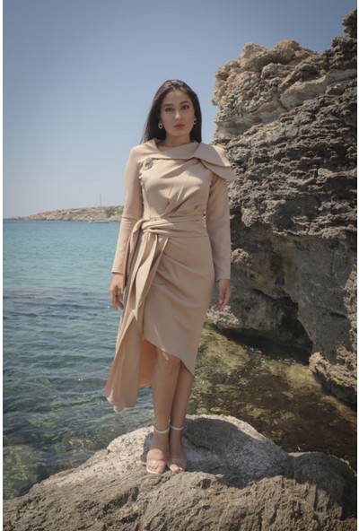 Charmwear Bej Abiye Elbise