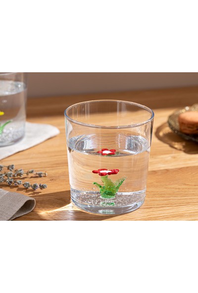 English Home Flower Porselen Bardak 350 ml Kırmızı