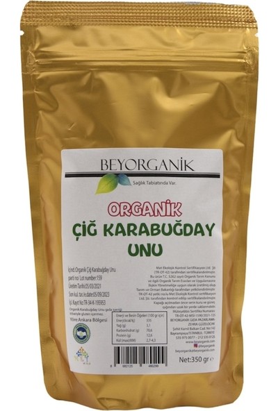 Beyorganik Organik Çiğ Karabuğday Unu 350GR Beyorganik Organik Çiğ Karabuğday Unu 350GR
