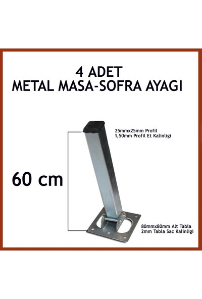 4lü Katlanır Metal Yer Sofrası Ayağı Yer Masası Ayağı 60 cm 4lü Katlanır Metal Yer Sofrası Ayağı Yer Masası Ayağı 60 cm
