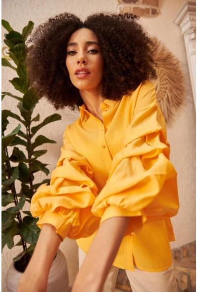 Guavé İstanbul Büzgü Kol Gömlek