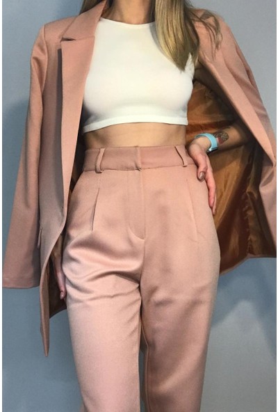 Guavé İstanbul Gül Kurusu Yüksek Bel Havuç Pantolon