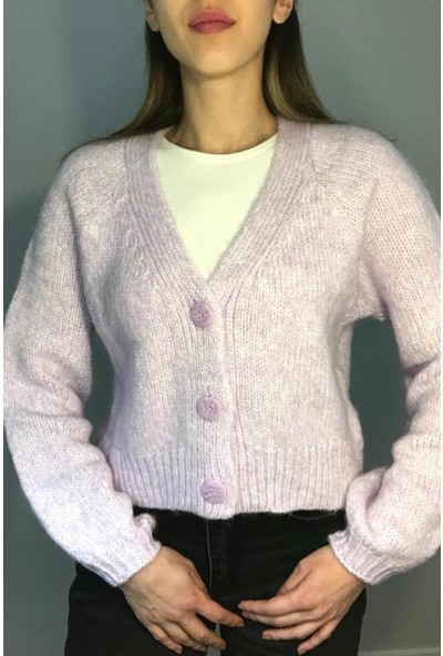 Guavé İstanbul Yumuşak Dokulu Crop Triko Hırka