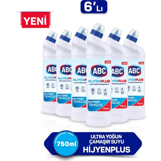 ABC ULTRA ÇAMAŞIR SUYU HİJYEN PLUS 750 GR x 6 Fiyatı