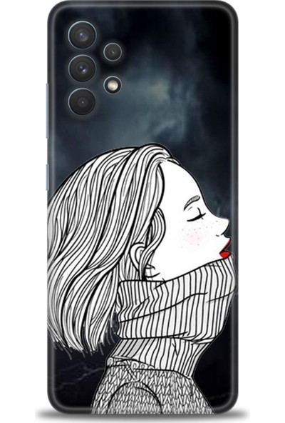 Noprin Samsung Galaxy A32 Kılıf Hd Baskılı Kılıf - Karanlık Kız Noprin Samsung Galaxy A32 Kılıf Hd Baskılı Kılıf - Karanlık Kız
