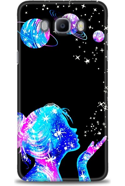 Noprin Samsung Galaxy J7 2016 / J710 Kılıf Hd Baskılı Kılıf - Mavi Galaksi Noprin Samsung Galaxy J7 2016 / J710 Kılıf Hd Baskılı Kılıf - Mavi Galaksi