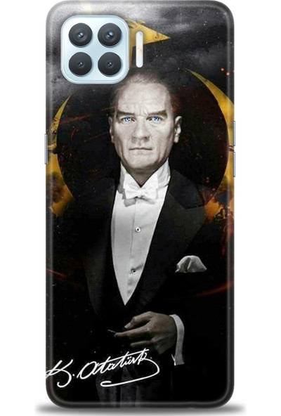 Noprin Oppo Reno 4 Lite Kılıf Hd Baskılı Kılıf - Mavi Gözlü Atam