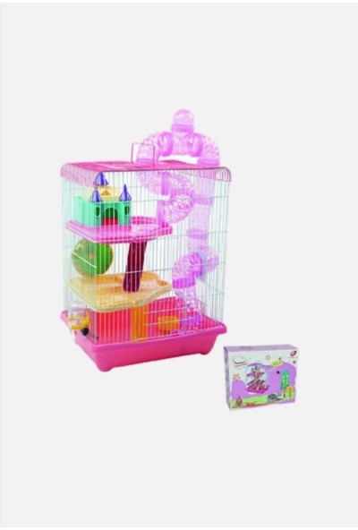 ADA AKVARYUM Lüx Hamster Kafesi( Sarı Renk ) 35X26X46CM