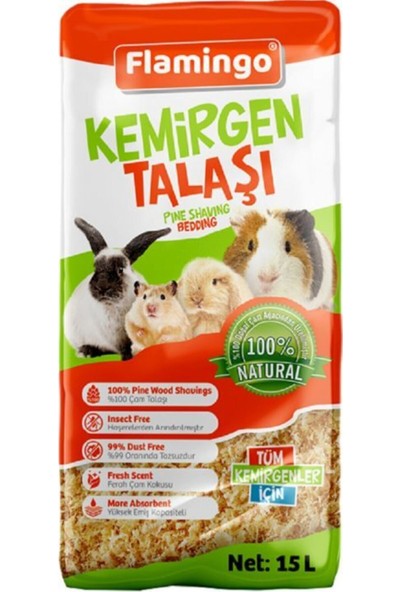 Flamingo Tavşan,hamster,guinea Pig Kemirgen Talaşı (15LT) Flamingo Tavşan,hamster,guinea Pig Kemirgen Talaşı (15LT)