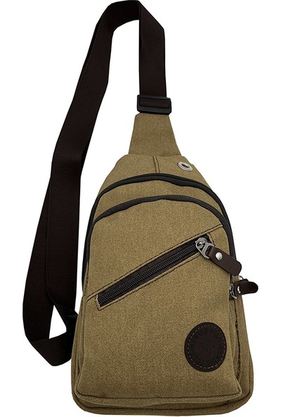 Unisex Kanvas Üç Bölmeli Çapraz Bodybag