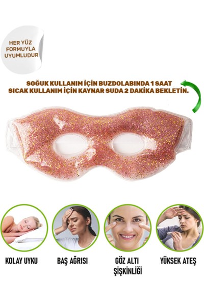 Ibcccndc Ayarlanabilir, Şişkinlik Giderici, Sıcak ve Soğuk Kullanılabilen Jel Göz Maskesi
