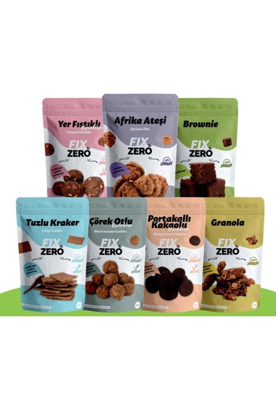 Fix To Zero Glutensiz Kurabiye Deneme Paketi 7 Adet Fix To Zero Glutensiz Kurabiye Deneme Paketi 7 Adet
