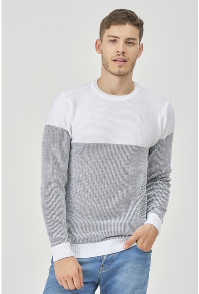 1000LAKE Erkek Bisiklet Çift Renk Triko Kazak