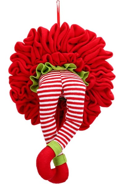 Baosity Merry Christmas Çelenk Elf Vücut Süsleme Pencere Festivali Kutlaması Için Kırmızı Bacak (Yurt Dışından)