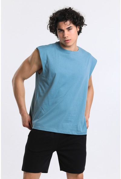 Erkek Oversize Fit Basic Atlet