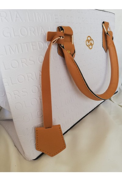 Rihen's World Beyaz Yeni Sezon Büyük Boy Kadın Çanta