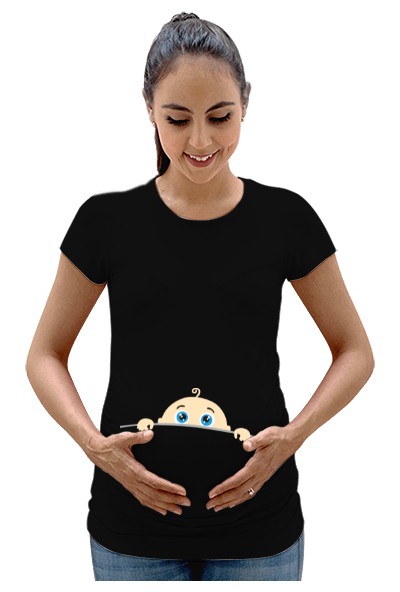 Tisho Bebek Baskılı Kadın Hamile Tişört Tisho Bebek Baskılı Kadın Hamile Tişört